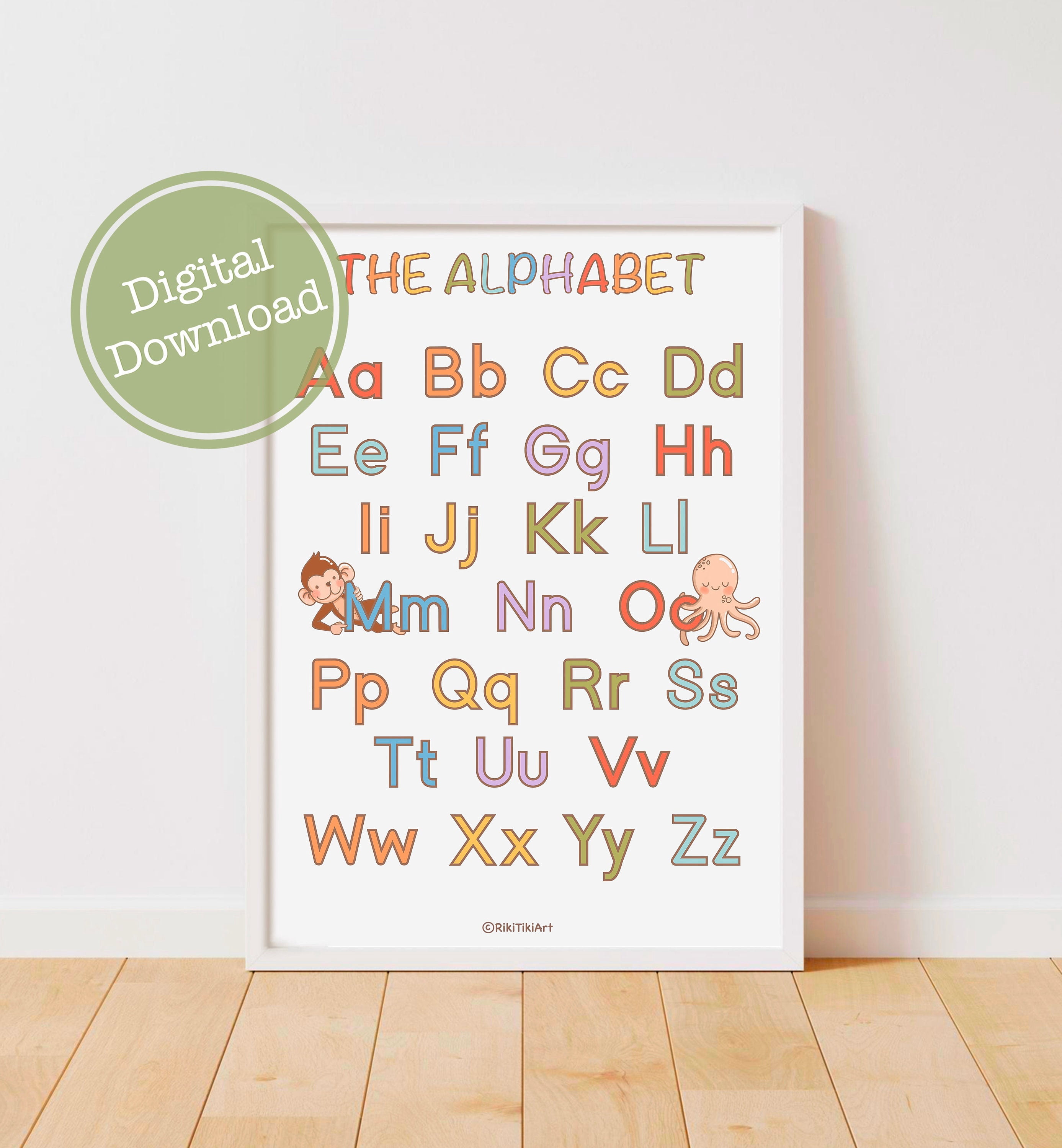 369 Prints rainbow Abc Poster Nursery Wall Art Toddler Classroom ...