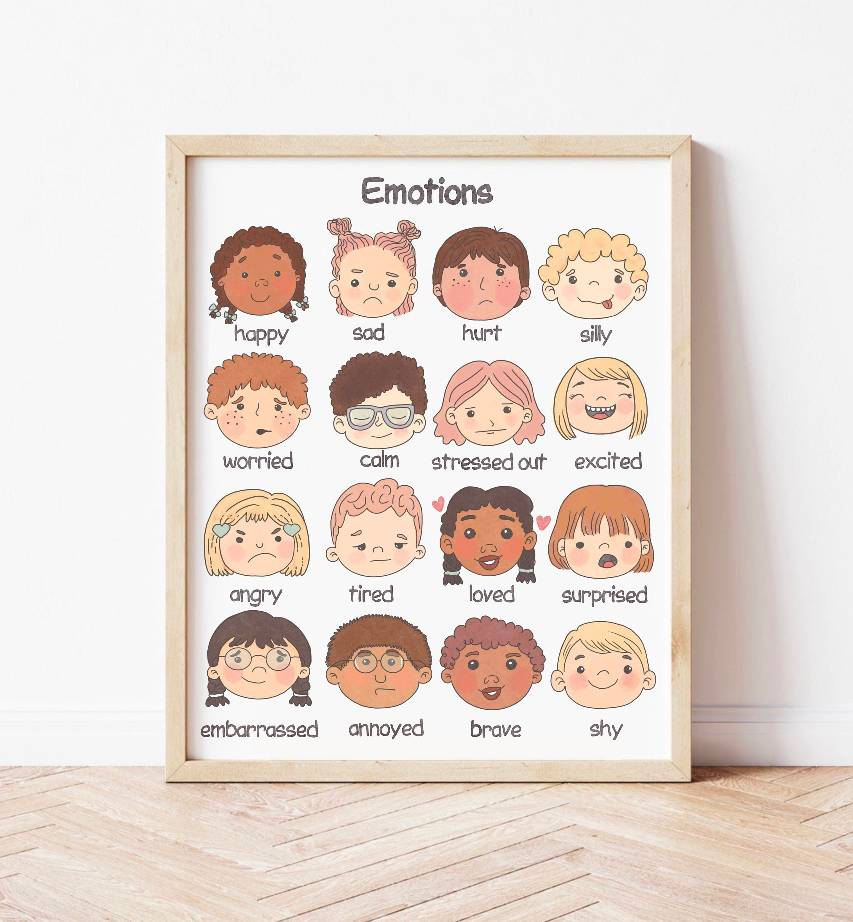 369 Prints toddlers Feelings Chart Educational Emotions Poster For Kids ...