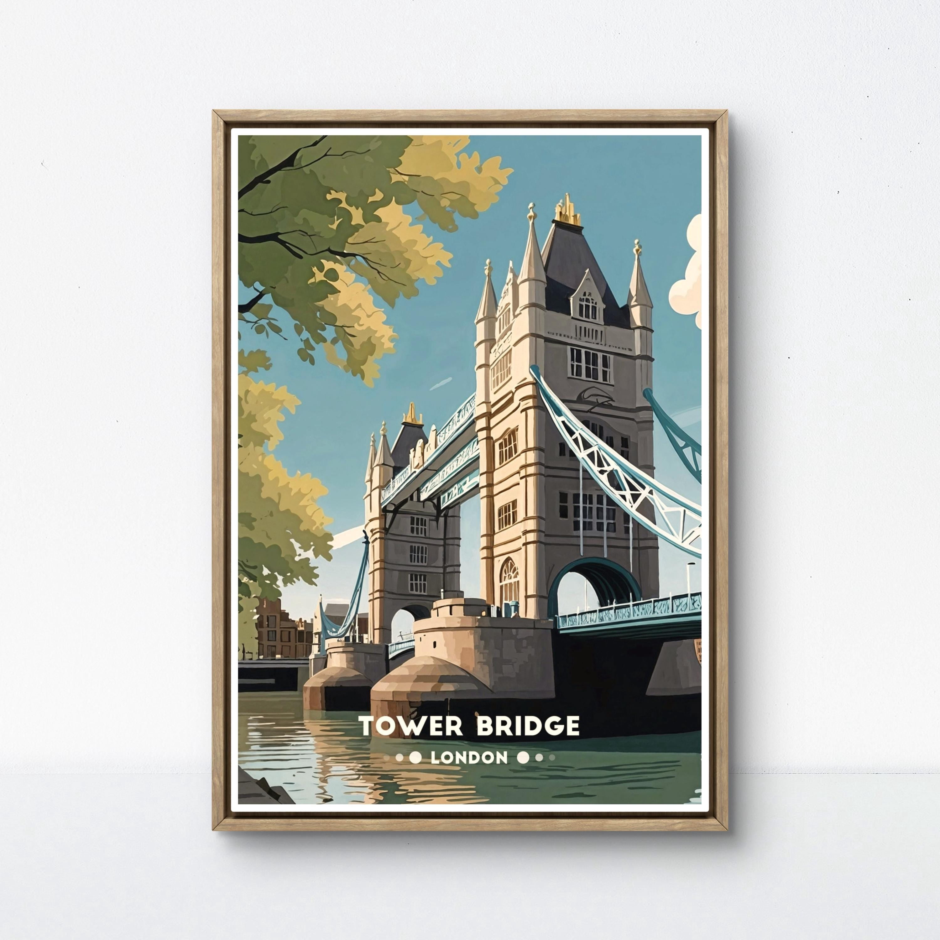 369 Prints tower Bridge Vintage Poster, Iconic London Landmark ...