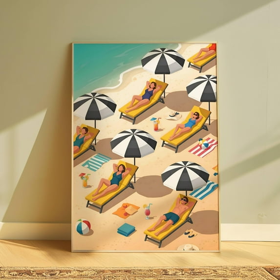 369 Prints vintage Beach Print Wall Art, Trendy Preppy Summer Poster ...