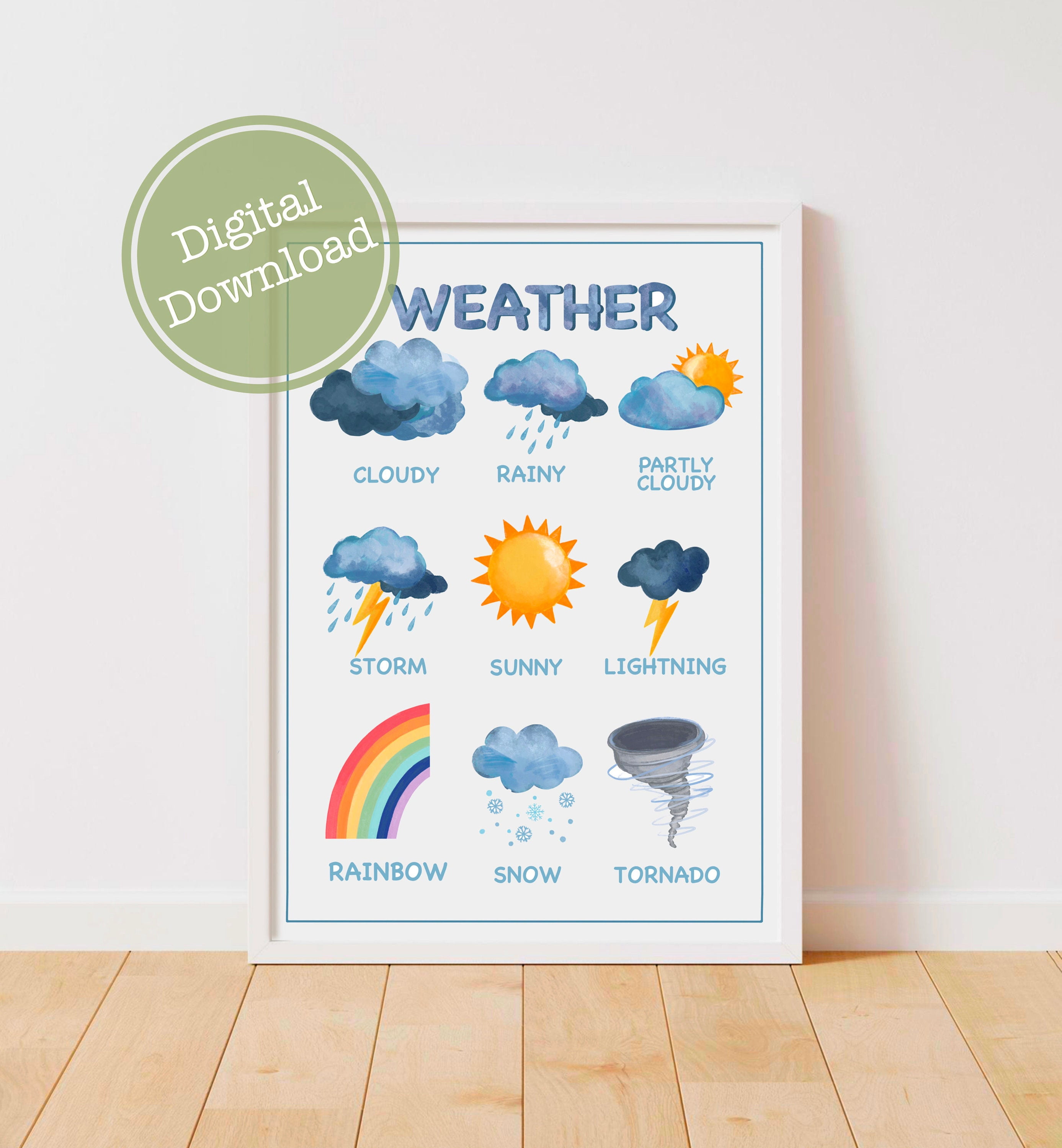 369 Prints weather Chart - Print, Preschool Curriculum Homeschool ...