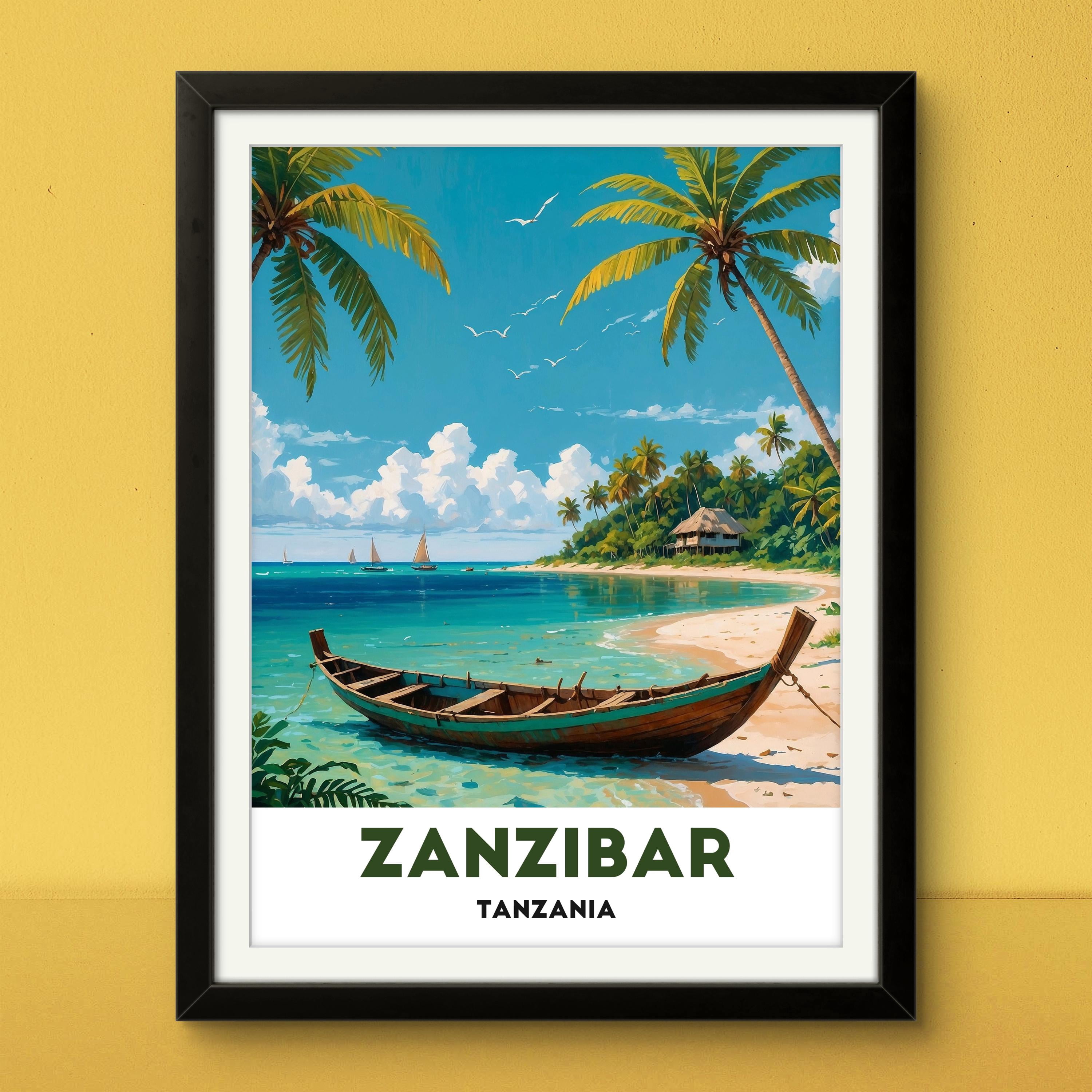 369 Prints zanzibar Tropical Beach Art Print – Coastal Escape Wall ...