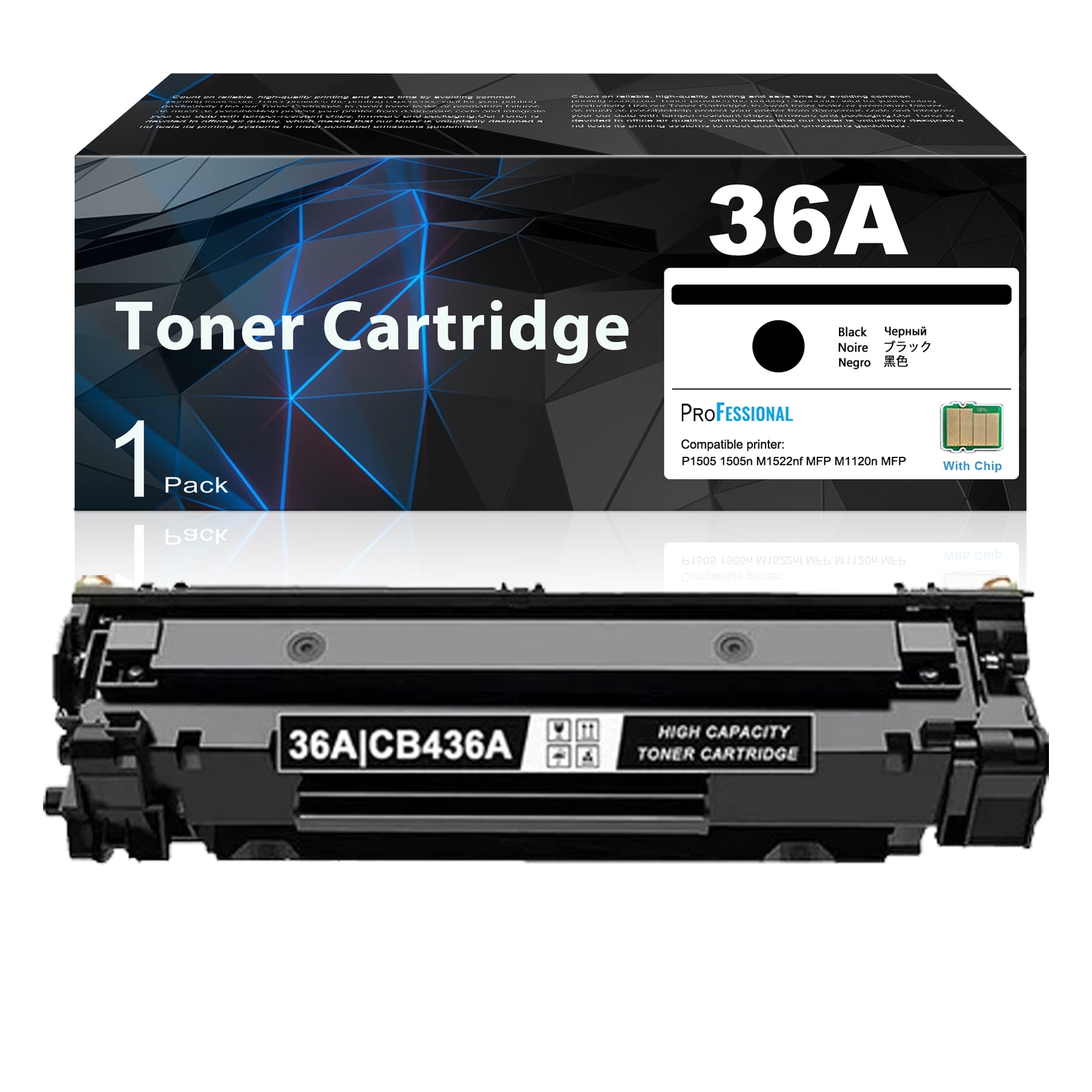36A CB436A High Yield Toner Cartridge Replacement for HP P1505 1505n ...