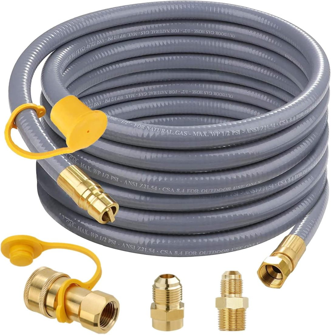 36FT 1/2 Natural Gas Hose for Generator with Quick Connect Fittings ...
