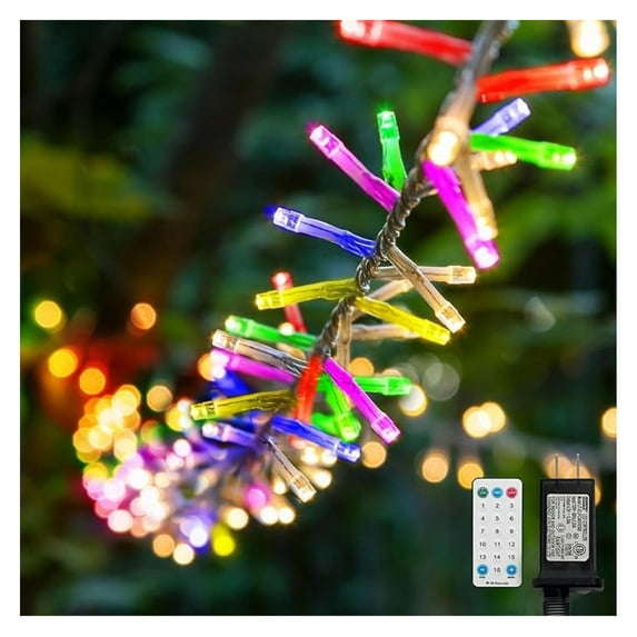 36FT 500 LED Christmas String Lights, Cluster Lights Indoor/Outdoor ...