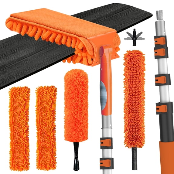 36FT Reach Ceiling Fan Cleaner Duster, Fan Blade Cleaner Kit with 7 ...