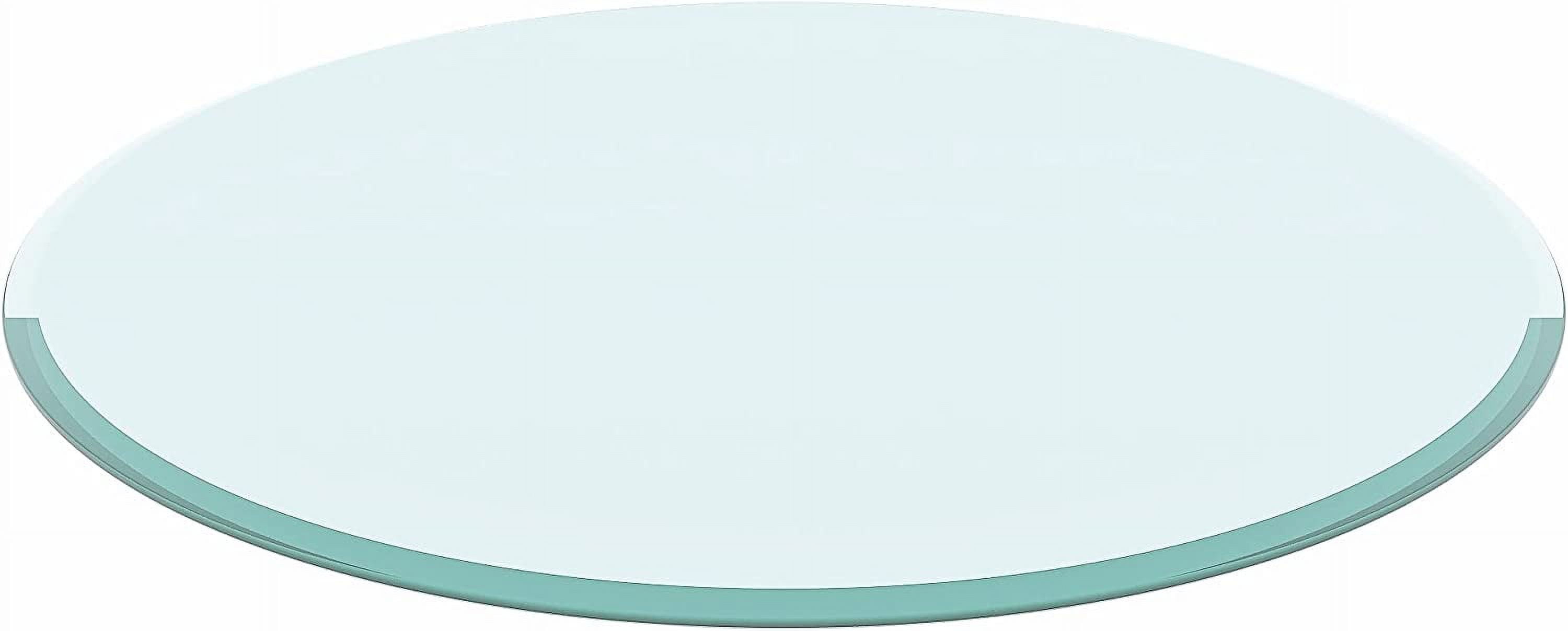 36Inch Round Tempered Glass Table Top Clear Glass 1/2" Inch Thick ...