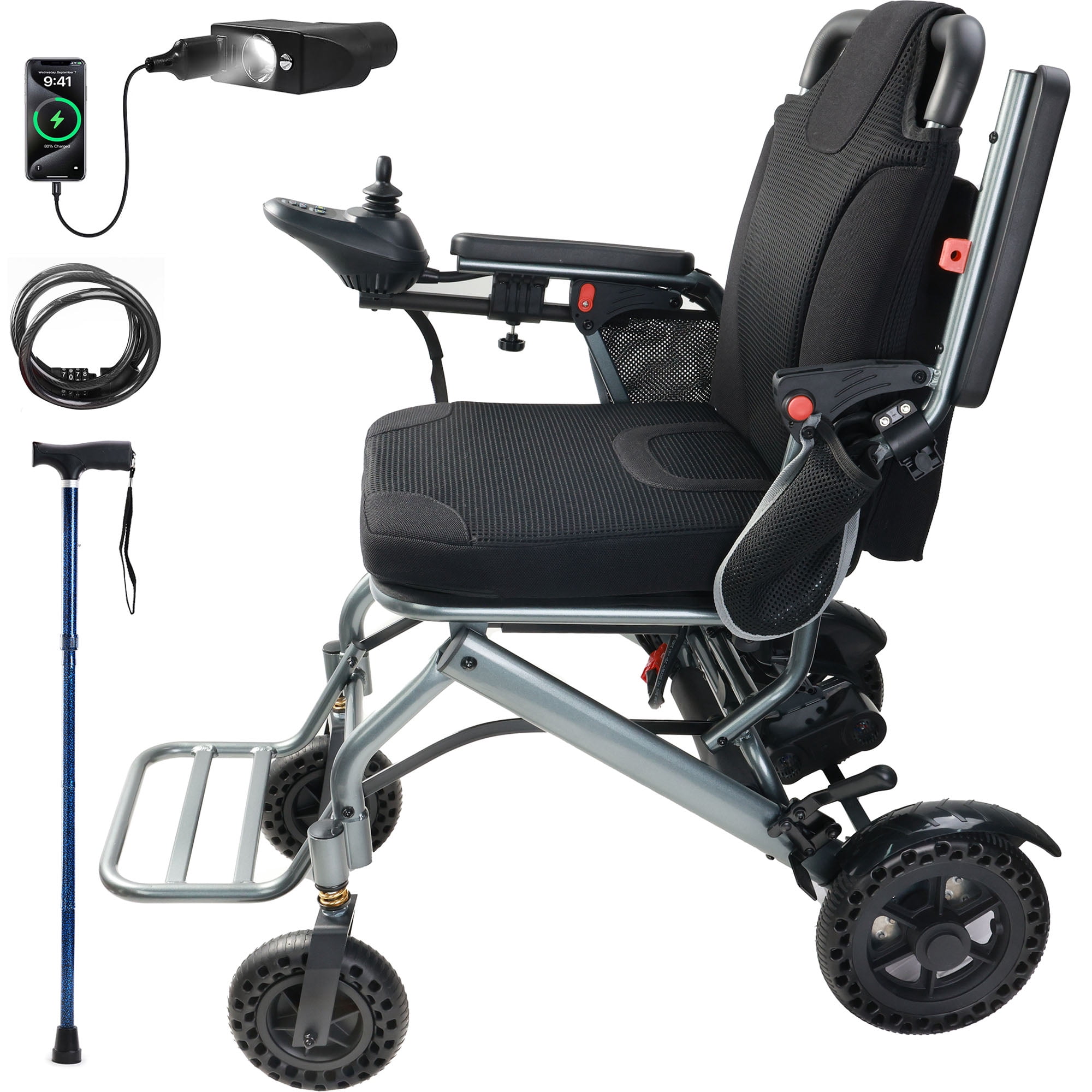 Nguyen Quach 36lb 15mi Electric Wheelchair for Adults, Lightweight ...