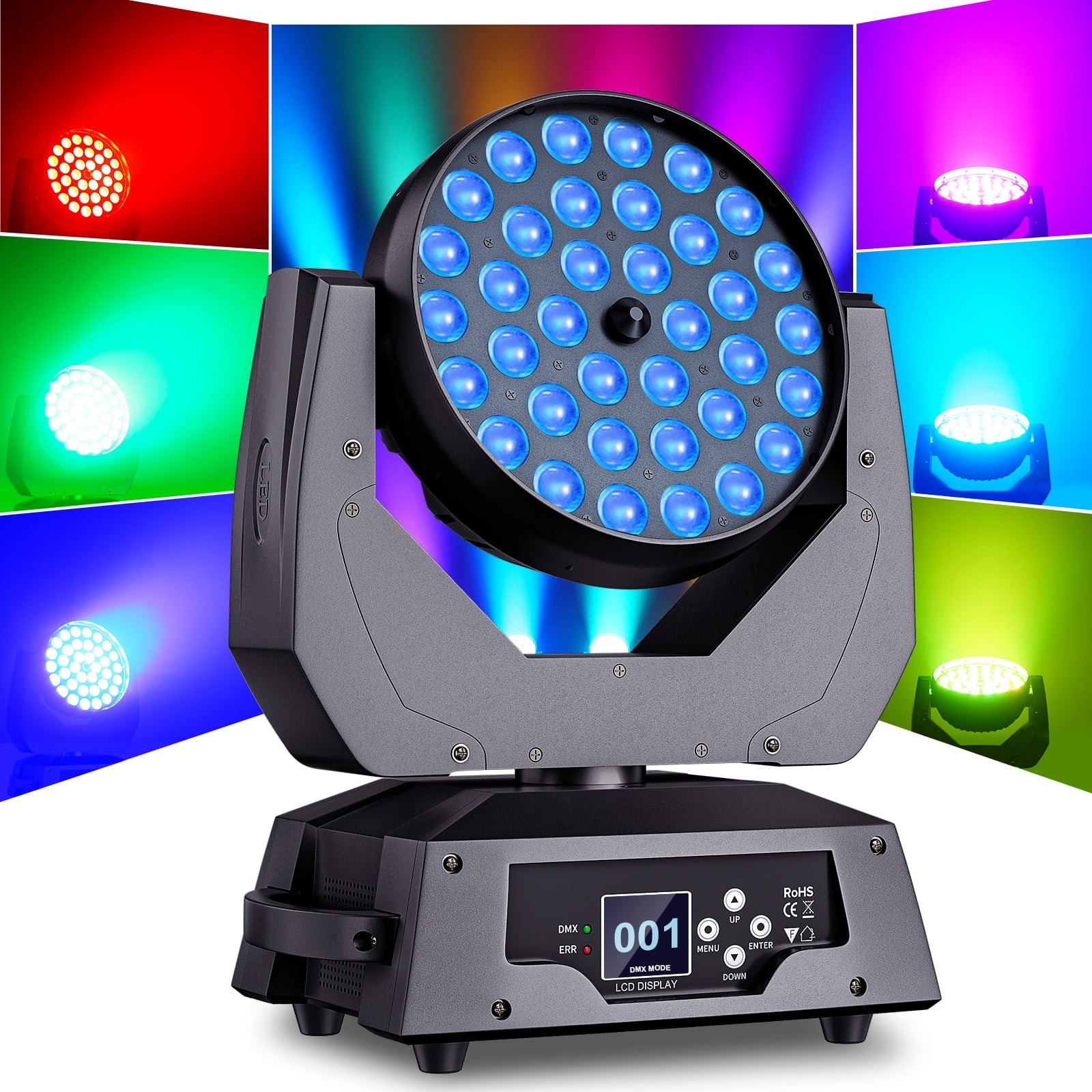 36LED 8500K Focusing DJ Light, 230W DMX Control Moving Head Stage Light ...