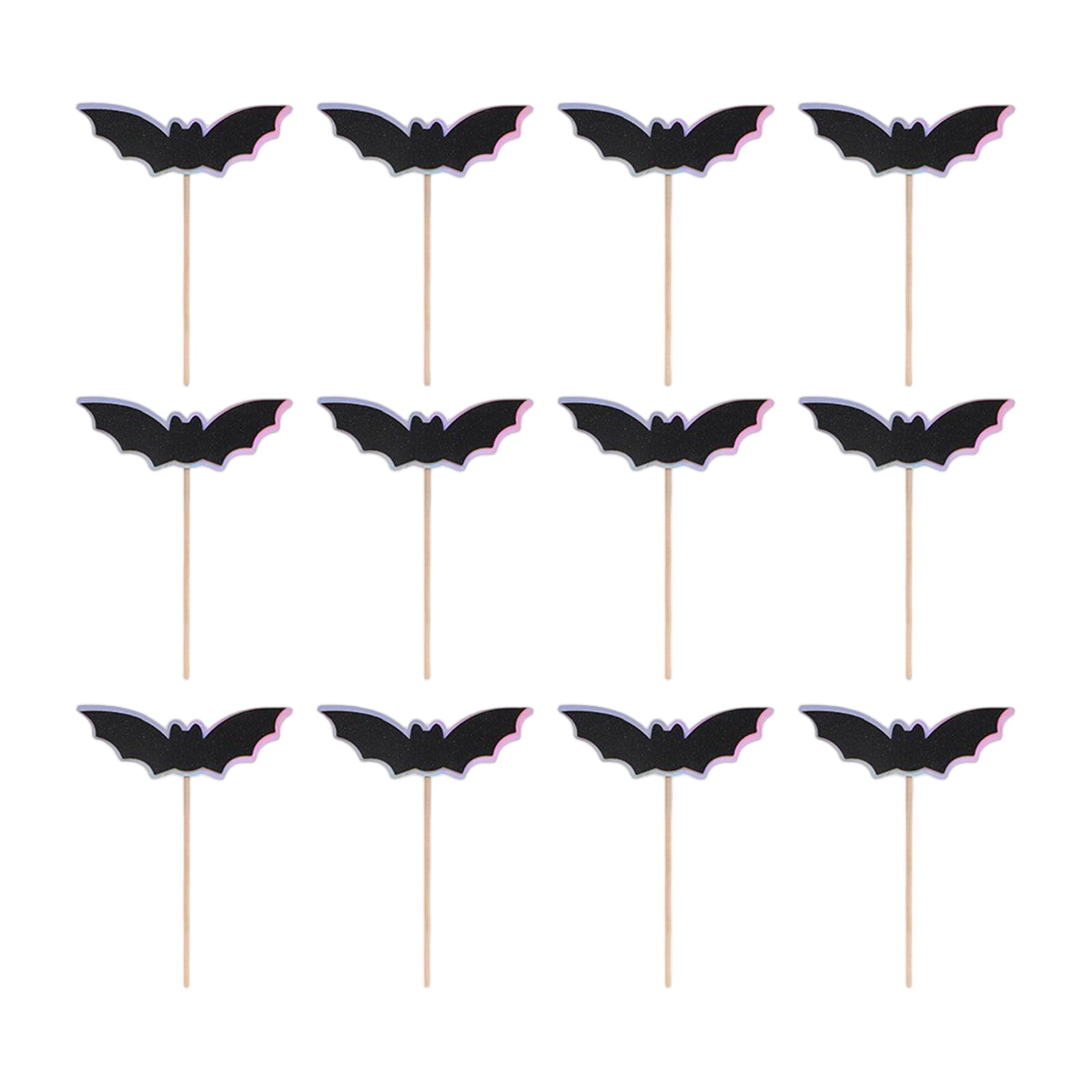 36PC Halloween Party Decorations Bat Halloween Cake Topper Creative ...
