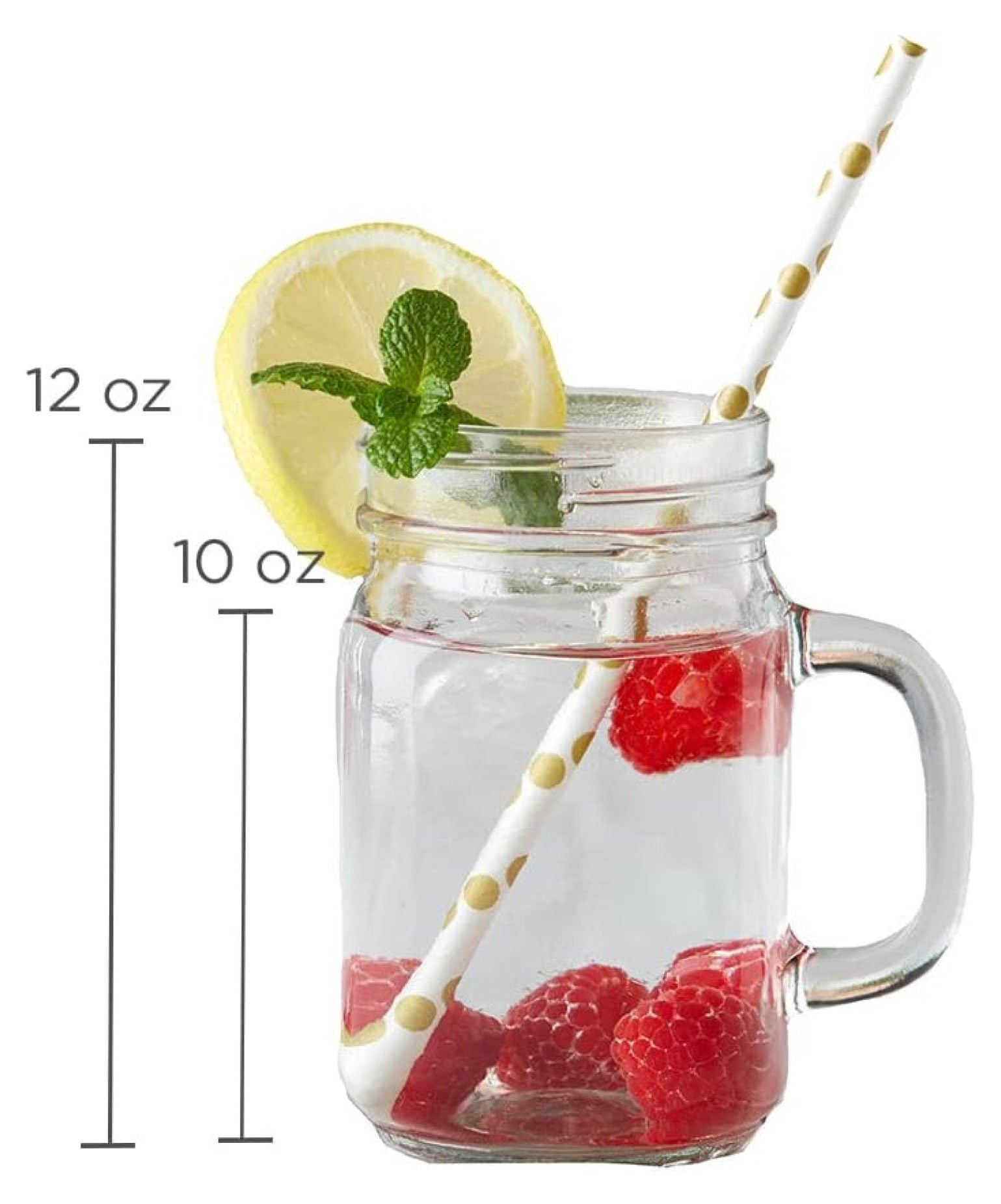 36PCS 12 oz. Large Glass Jars with Lids and Handles, Mason Jars Mugs, Wide Mouth Drinking Glass ...