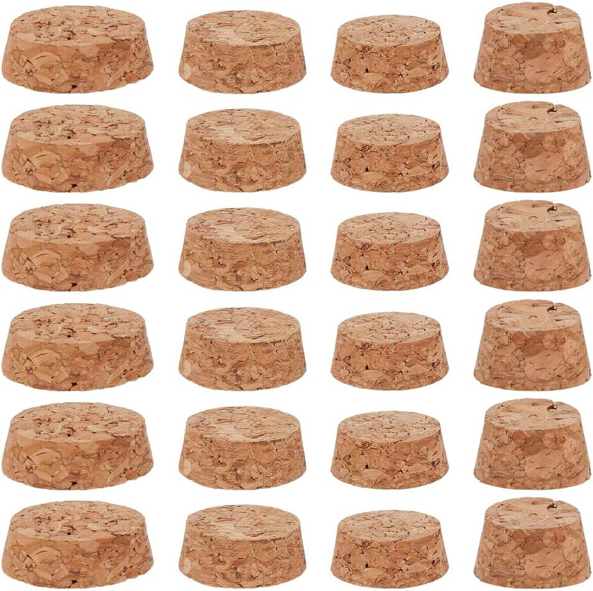 36PCS 4 Sizes Tapered Cork Stoppers Wooden Replacement Barrel Plugs ...