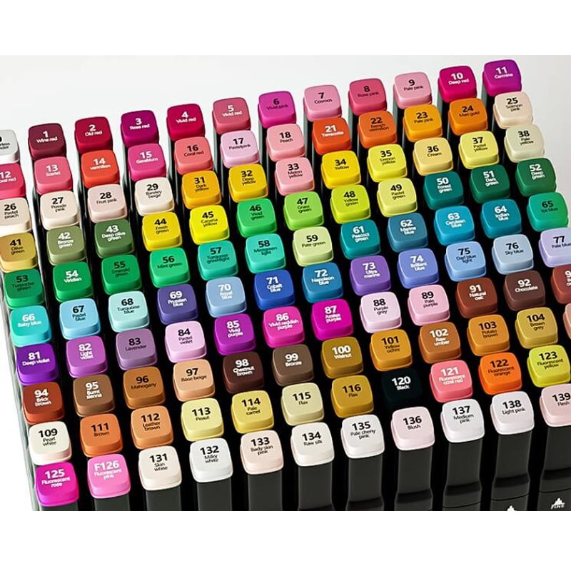 36PCS 48PCS 60PCS 100PCS 120PCS Colors Alcohol Brush Ink Markers,Dual ...