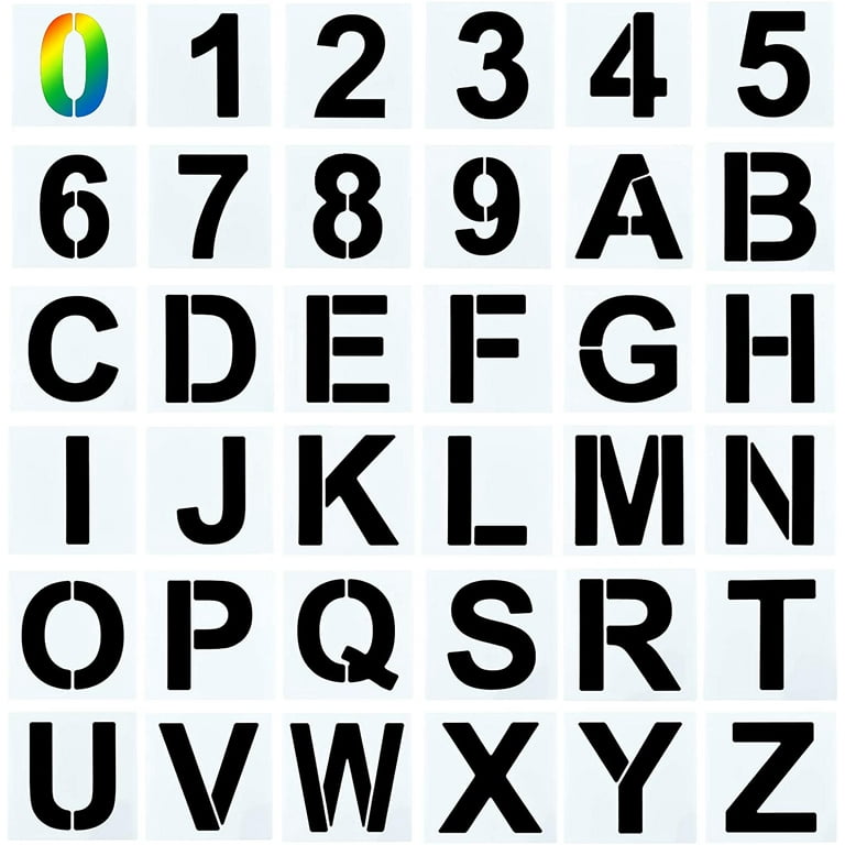 Clear Acrylic Sword Holder Typewriter Letter Stencil Set - 1 Inch ...