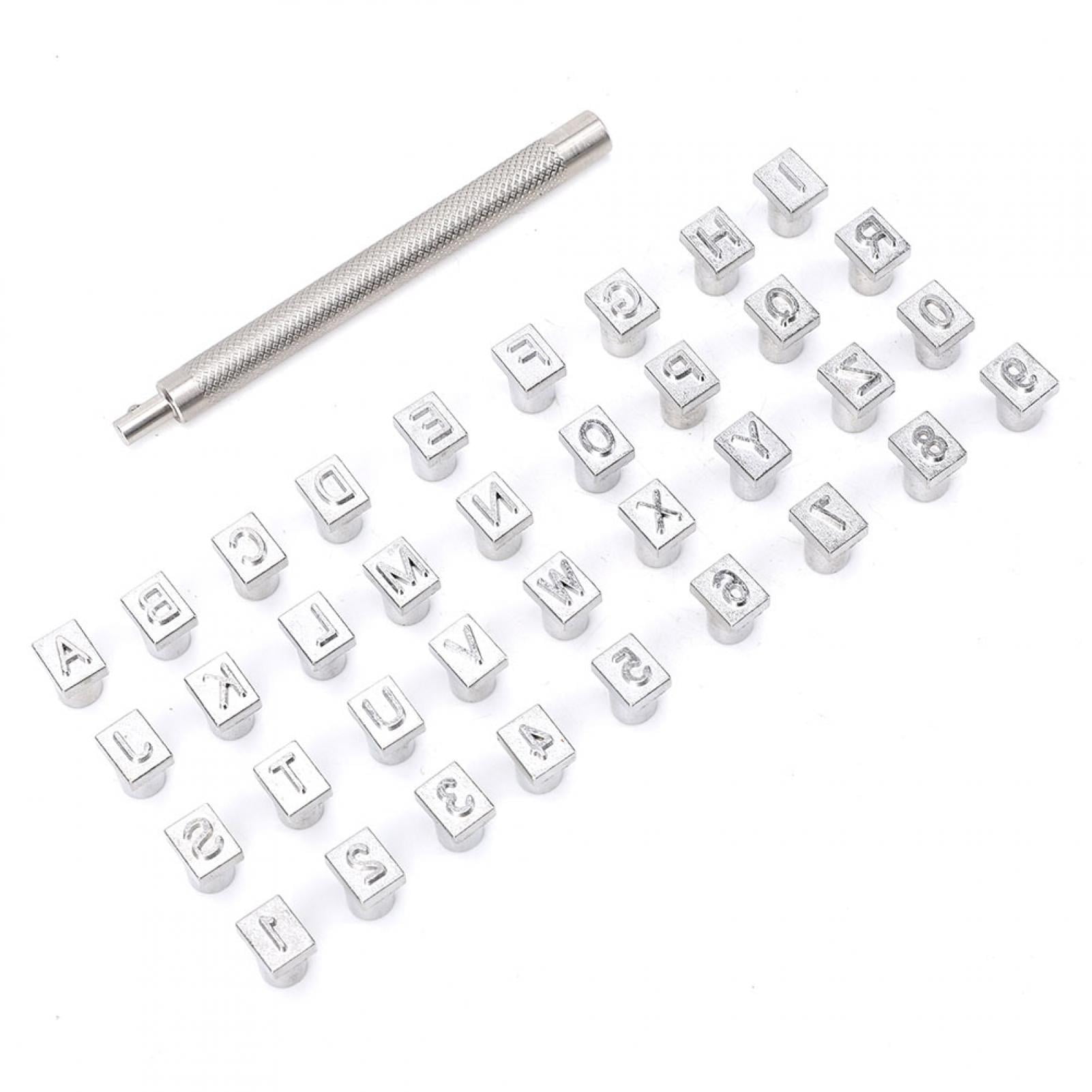 36PCS Alphabet & Number Stamp Punch Set DIY Leather Craft Stamping Tool ...