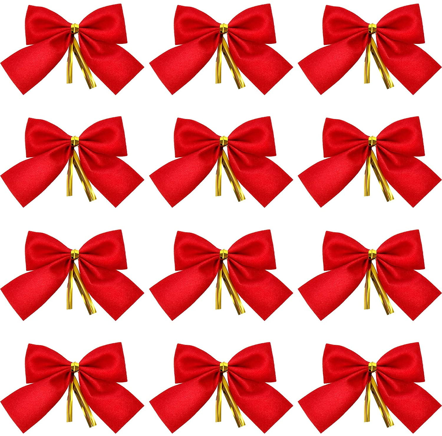 36PCS Mini Christmas Bow Decorations for Christmas Tree, Small Bows for ...