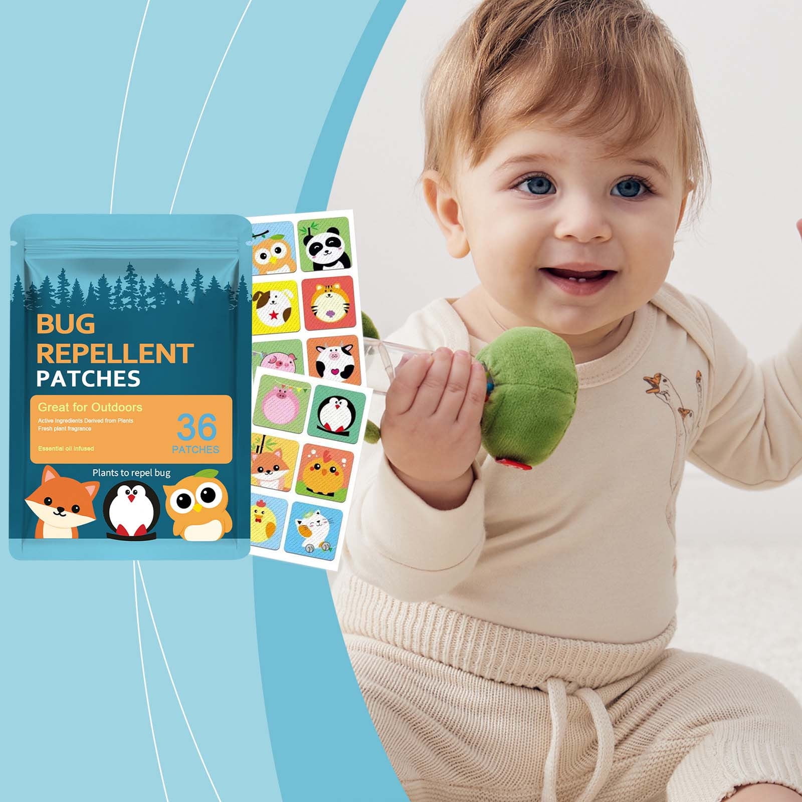 36PCS Mosquito Repellent Patches - Animal Design - Walmart.com