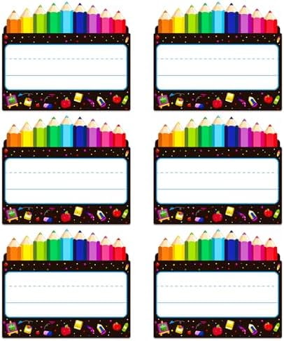 36PCS Pencils Name Tags Stickers for Classroom Kids Students Name Tags ...
