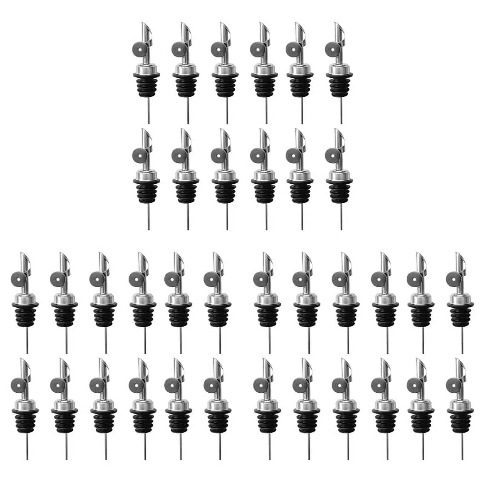 36PCS Stainless Steel Liquor Bottle Pourers, Auto Flip Olive Oil Spou ...