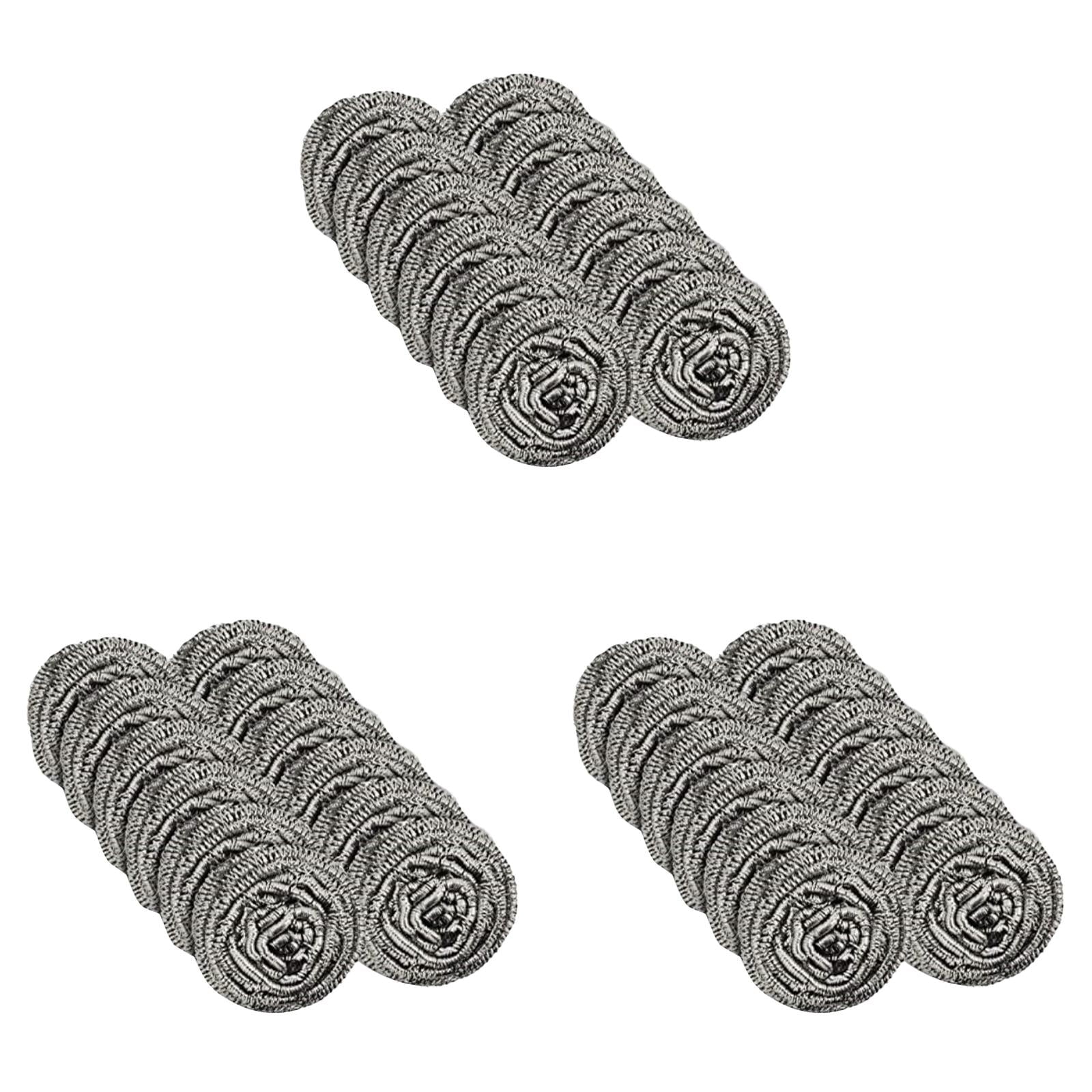 36PCS Steel Wool Scrubber, Metal Kitchen Scrubbing Sponges, Dishwashing ...