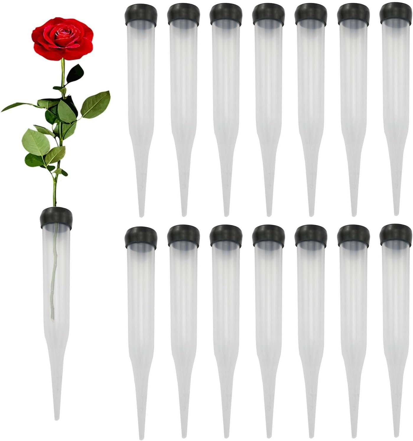 36PCS White Floral Water Tubes Rose Flower Water Tubes for Flower ...