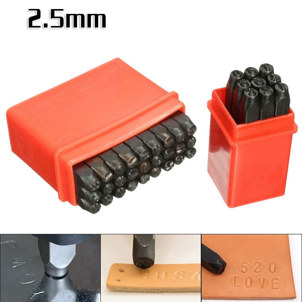 36Pc Number & Letter Metal Punch Set Alphabet Marking Steel Stamp Craft ...