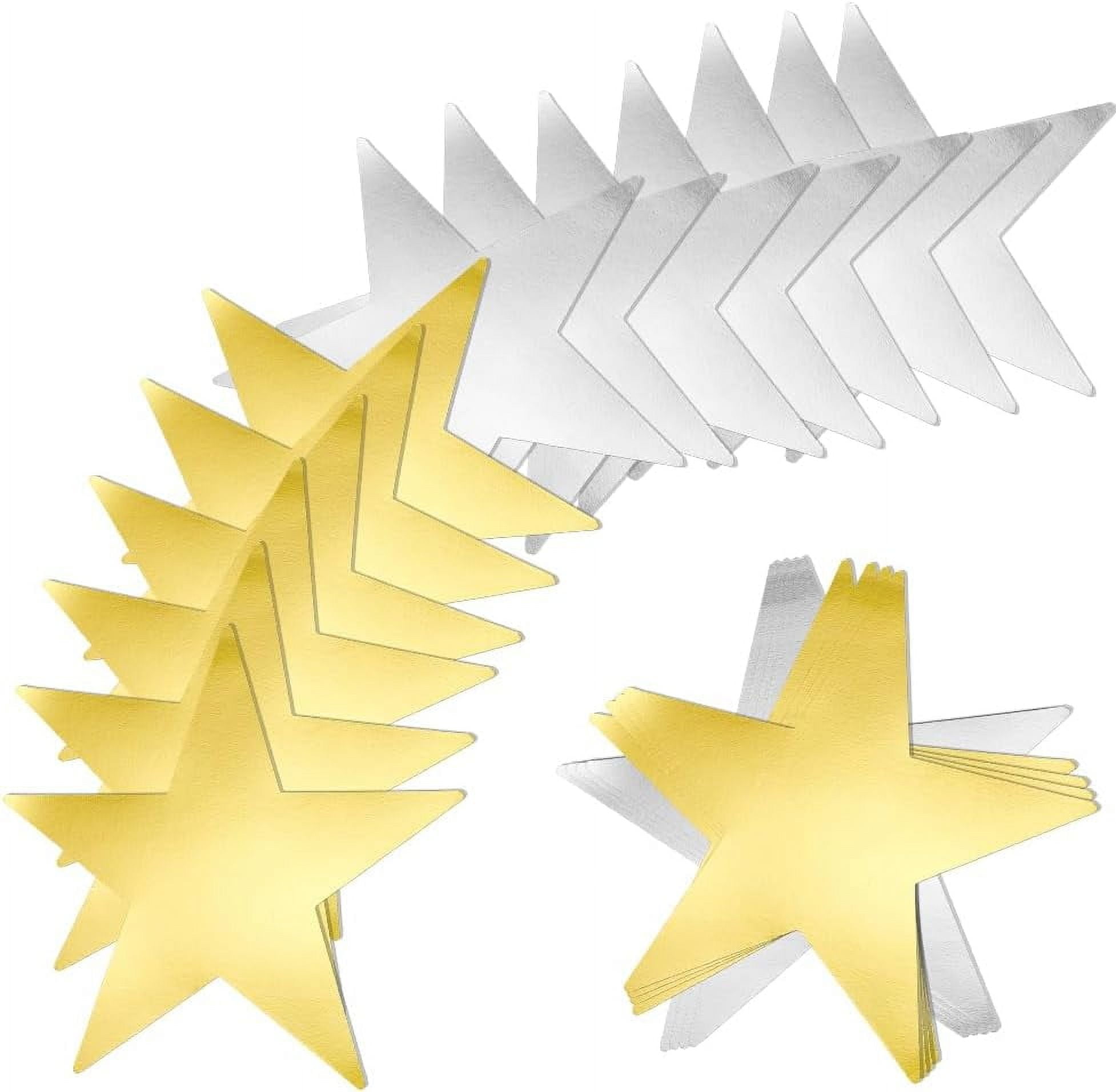 36Pcs 11 Inch Star Cutout Decorations Large Cutout Paper Stars Gold ...