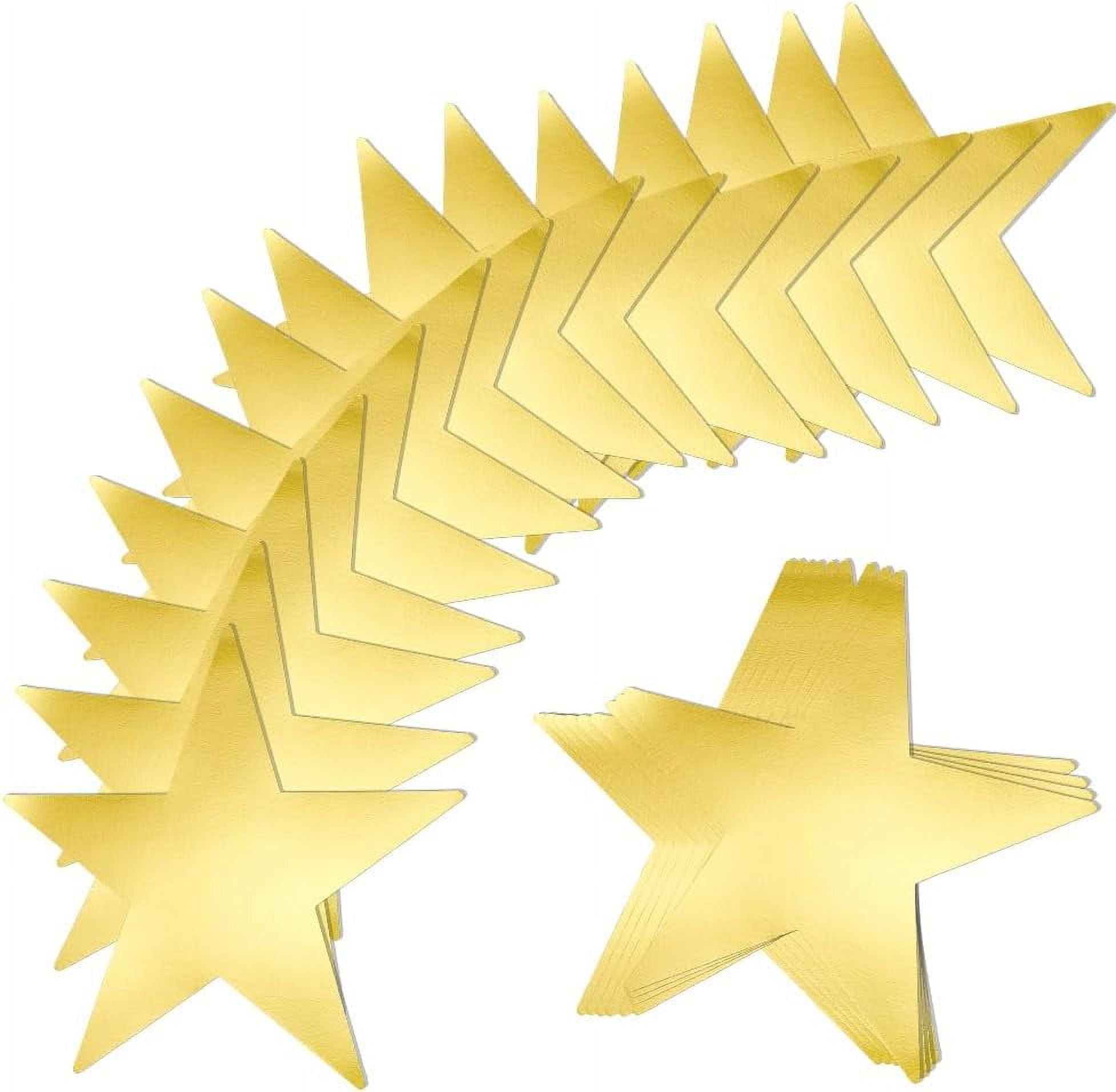 36Pcs 11 Inch Star Cutouts Large Gold Stars Decorations Double Sided ...