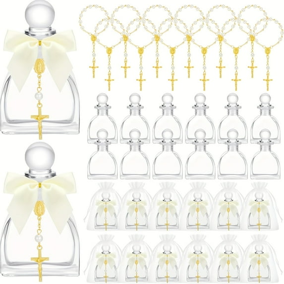 36Pcs/12 Sets Holy Water Bottles, Baptism Favors For Guests, Recuerdos ...