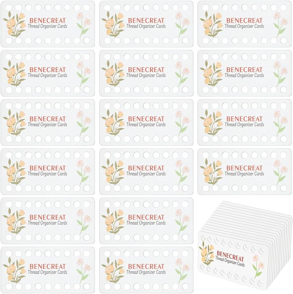 36Pcs 18-Position Embroidery Thread Organizer Cards, 2.7x5.9inch Paper ...