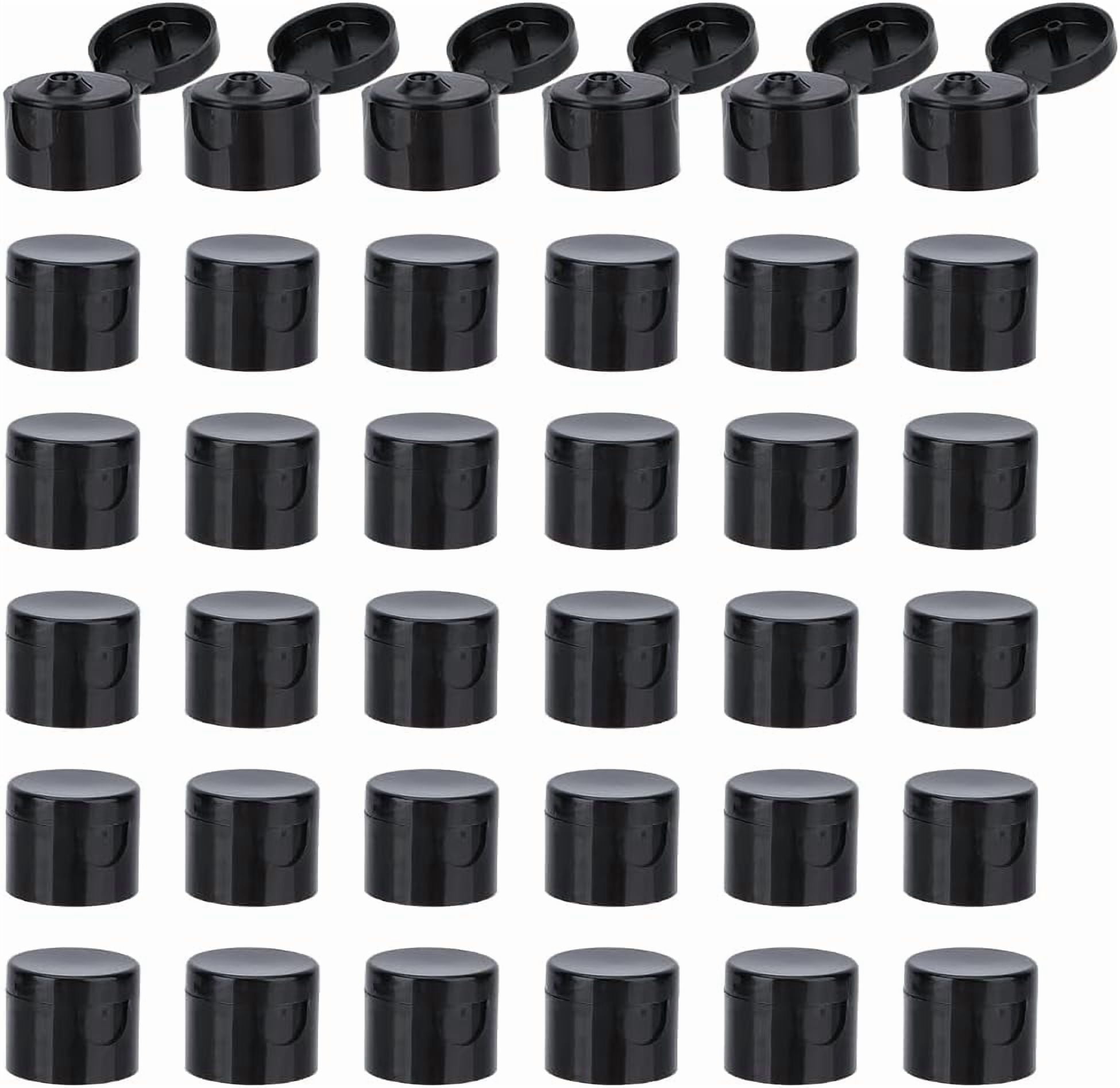 36Pcs 20/410 Flip Top Dispensing Cap Black Replacement Condiment Caps ...