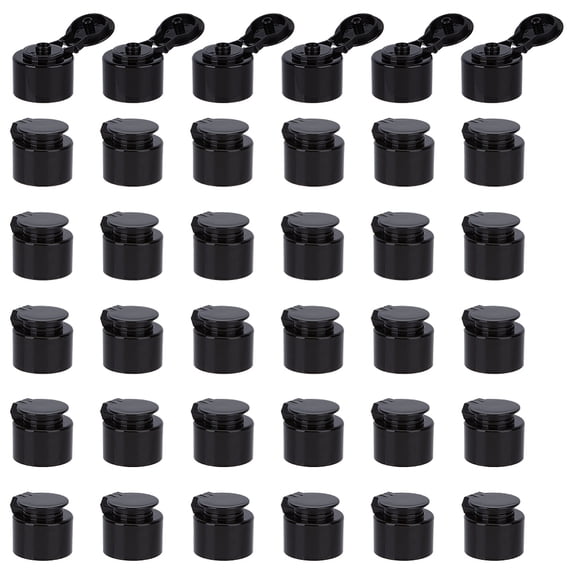36Pcs 24/410 Flip Top Dispensing Cap Black Replacement Condiment Caps ...