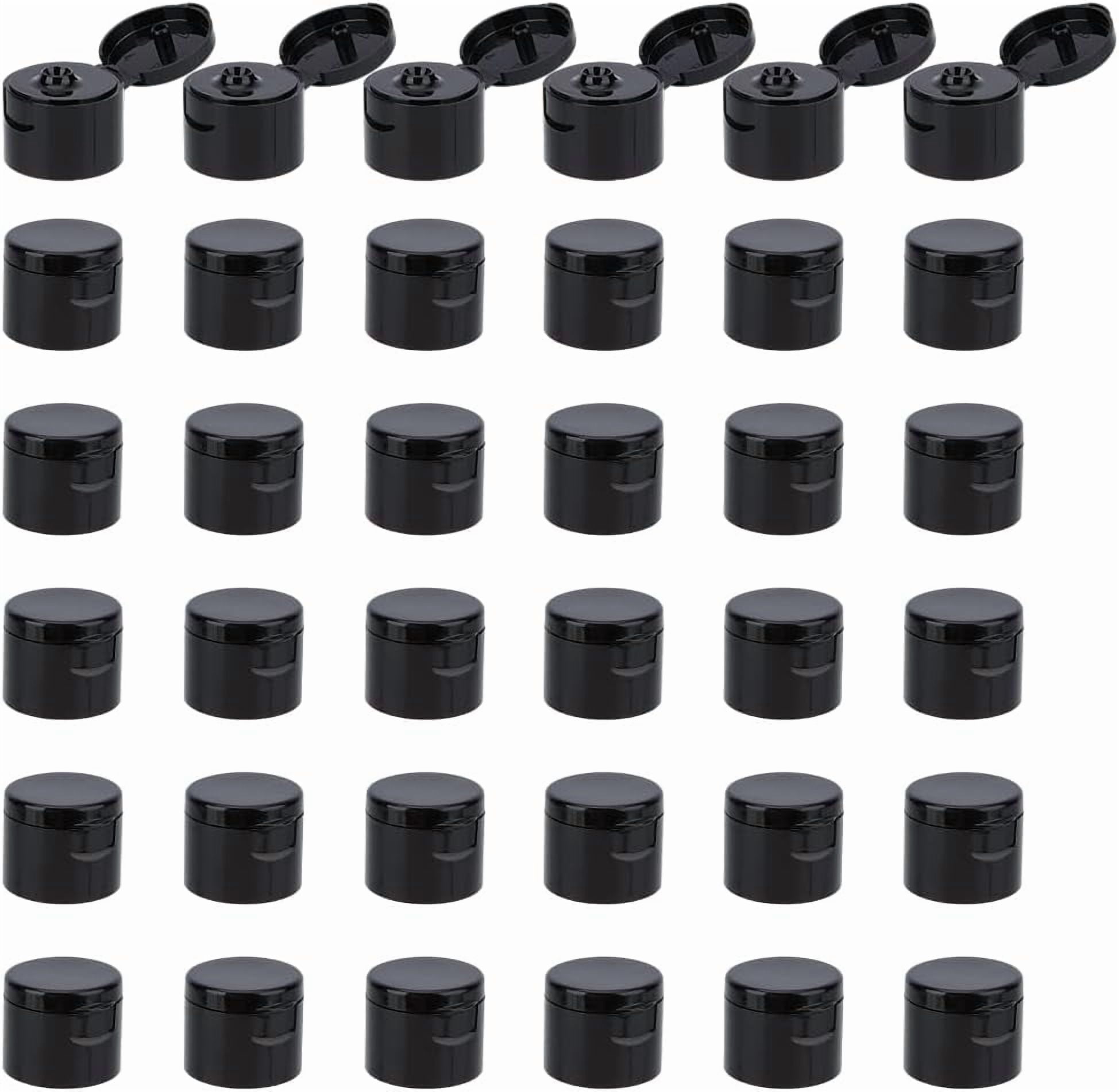36Pcs 28/410 Flip Top Dispensing Cap Black Replacement Condiment Caps ...