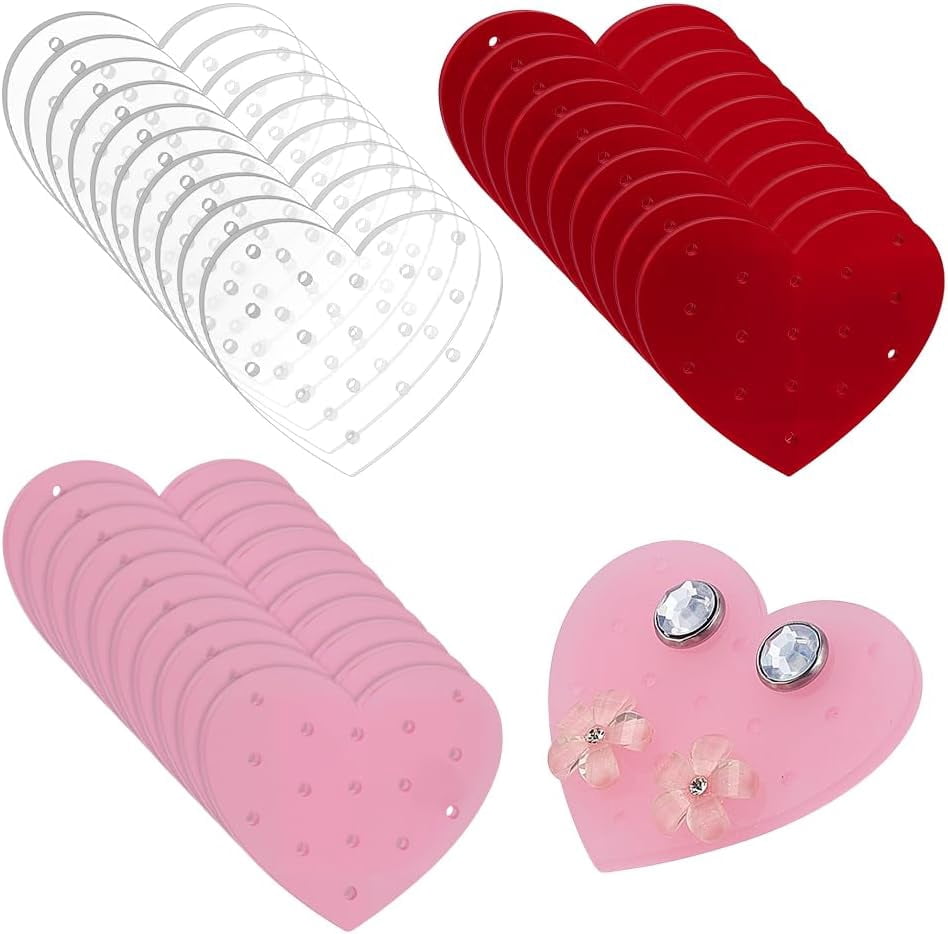 36Pcs 3 Colors Acrylic Earring Display Board Earring Display Organizer ...