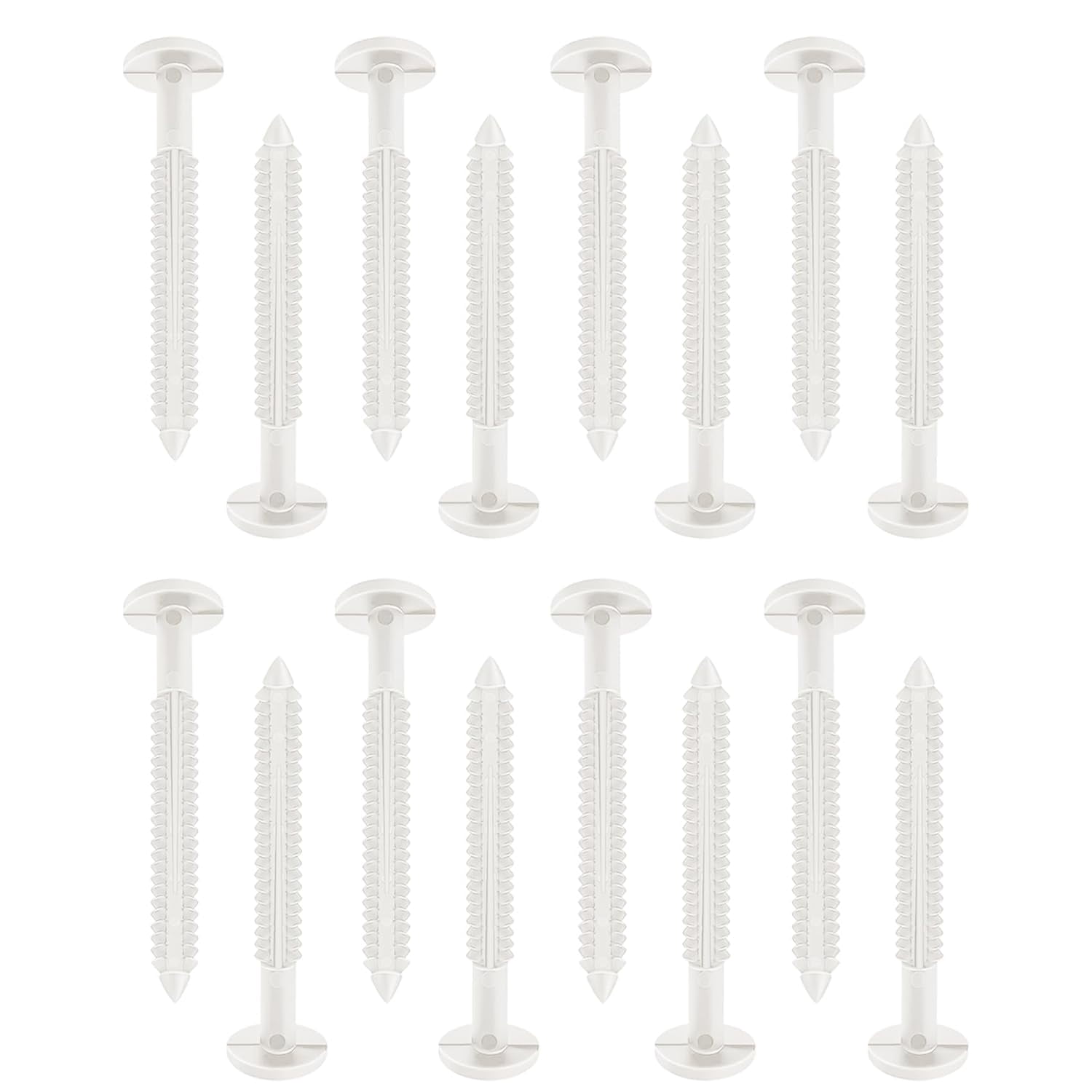 36Pcs 3 Inch Vinyl Shutter Fasteners Strongest Plastic Screws Window ...