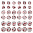 36Pcs 3 Styles Handmade Polymer Clay Rhinestone Beads Round Clear 8 ...