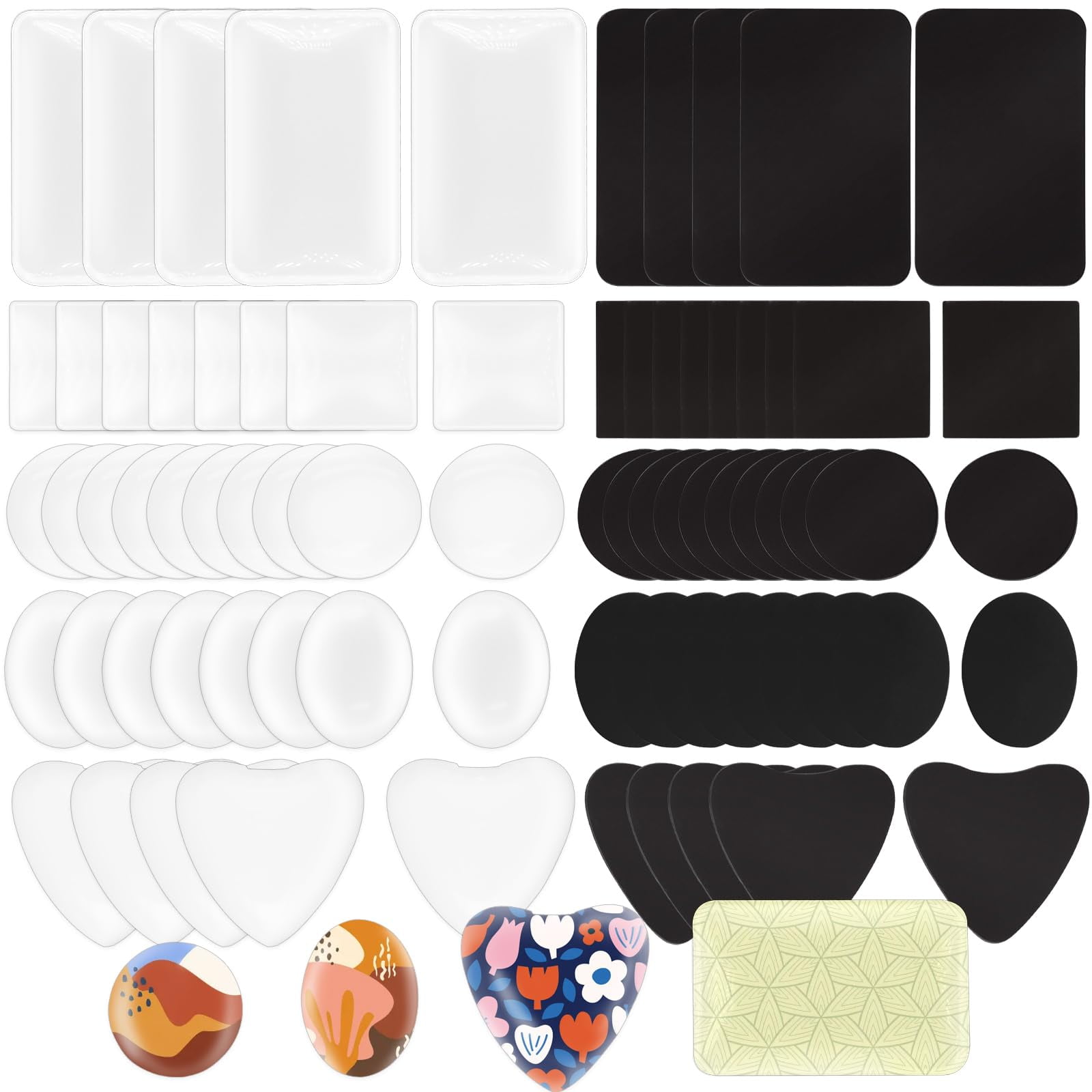 36Pcs 5 Shapes Fridge Magnets Craft Assortment Kit, Including Ceramic ...