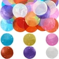 36Pcs 6 Colors Dyed Natural Capiz Shell Pendants Disc Charms Mixed ...