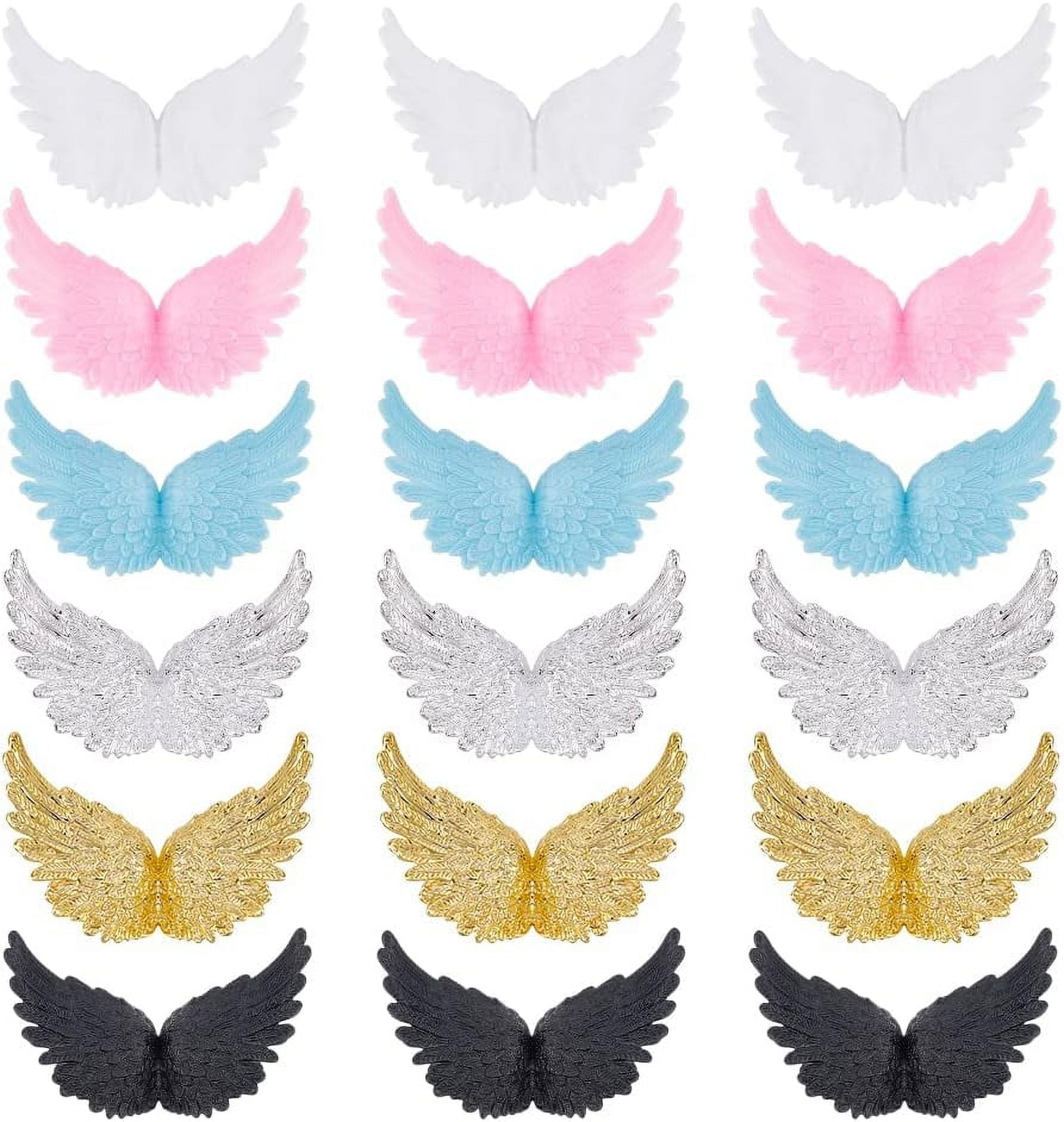 36Pcs 6 Colors Plastic Angel Wings Ornament Craft Wings for DIY ...