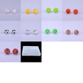 36Pcs 9 Colors Printed Round Focal Beads Sports Theme Mixed Color 15mm ...