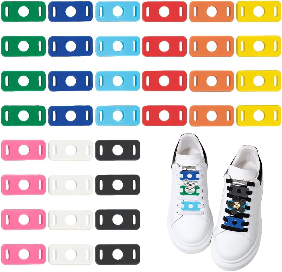36Pcs 9 Colors Shoe Lace Charms Colorful Shoelaces Decorations Clips ...