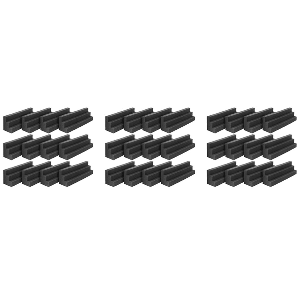 36Pcs Acoustic Panels Bass Trap Corner Studio Foam Sound Insulation Pad ...