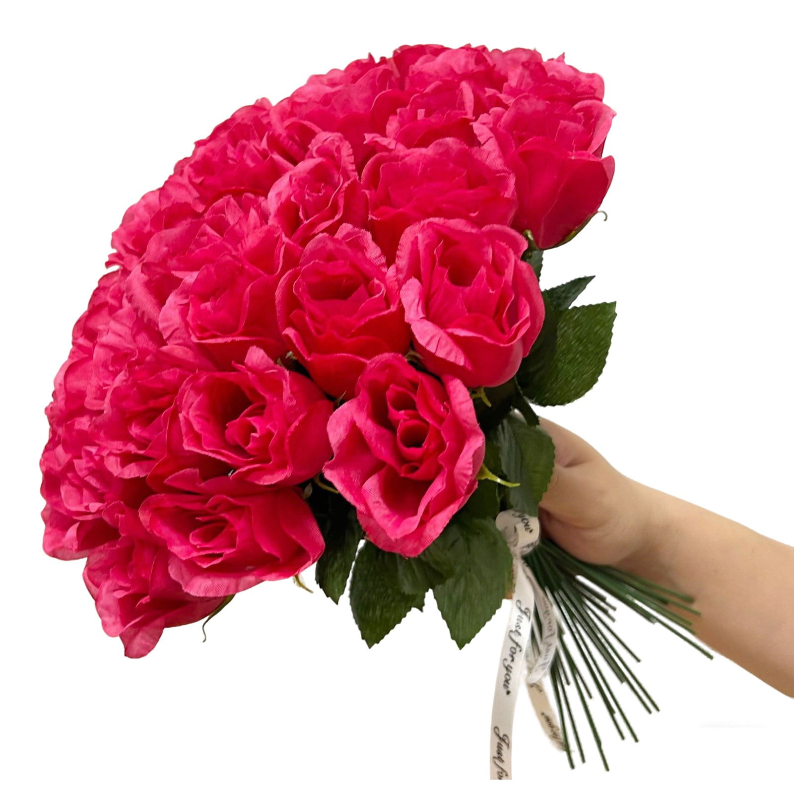 36Pcs Artificial Roses Realistic Fake Flowers Bulk Long Stem Silk Faux ...