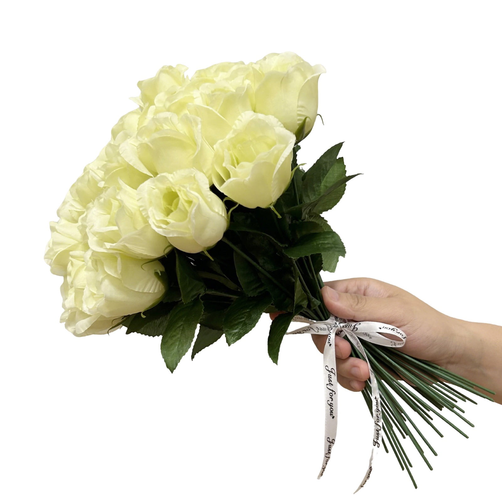 36Pcs Artificial Roses Realistic Fake Flowers Bulk Long Stem Silk Faux ...