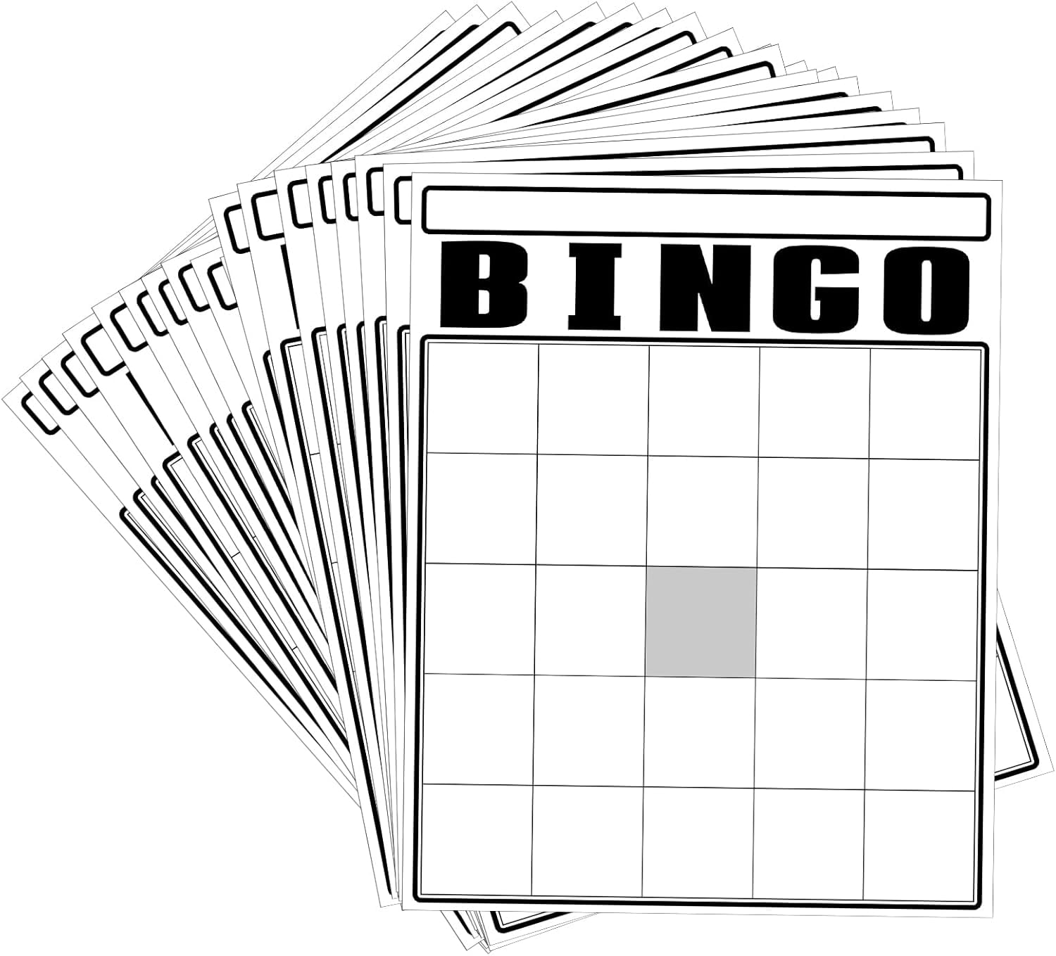 36Pcs Blank Bingo Cards White Jumbo Bingo Game Board Make Your Own ...