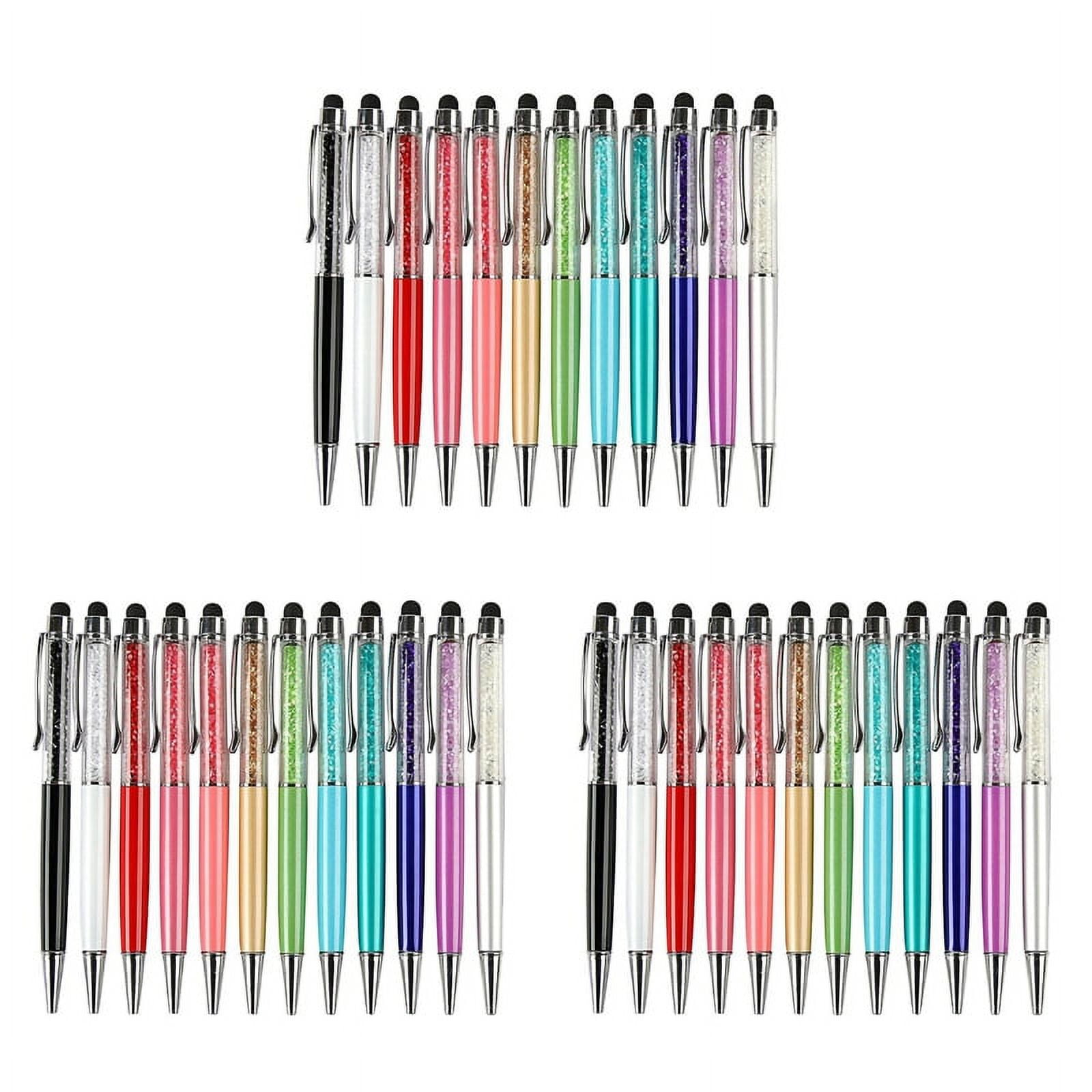 36Pcs Bling Bling 2-In-1 Slim Crystal Diamond Stylus Pen and Ink ...