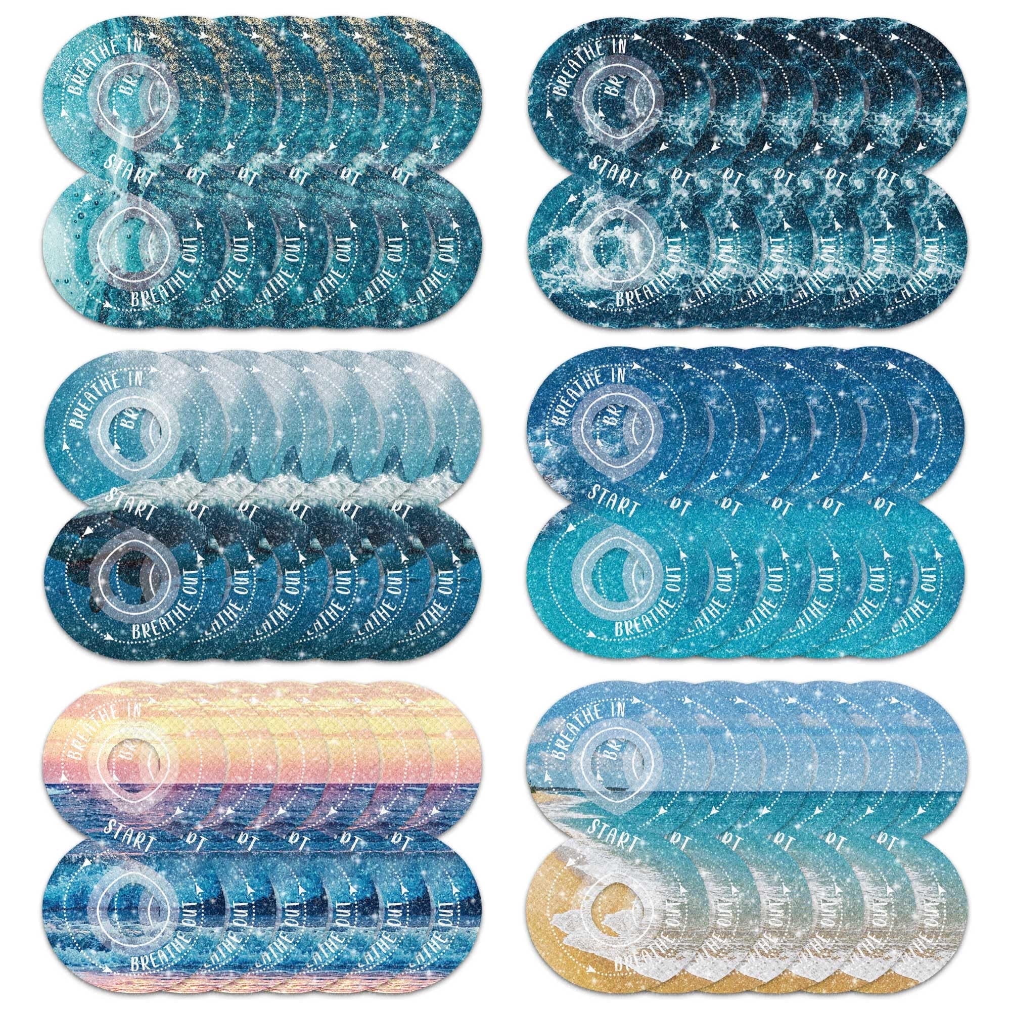 Neasyth 36 Pcs Anxiety Sensory Stickers Calm Strips, Adhesive Textured ...