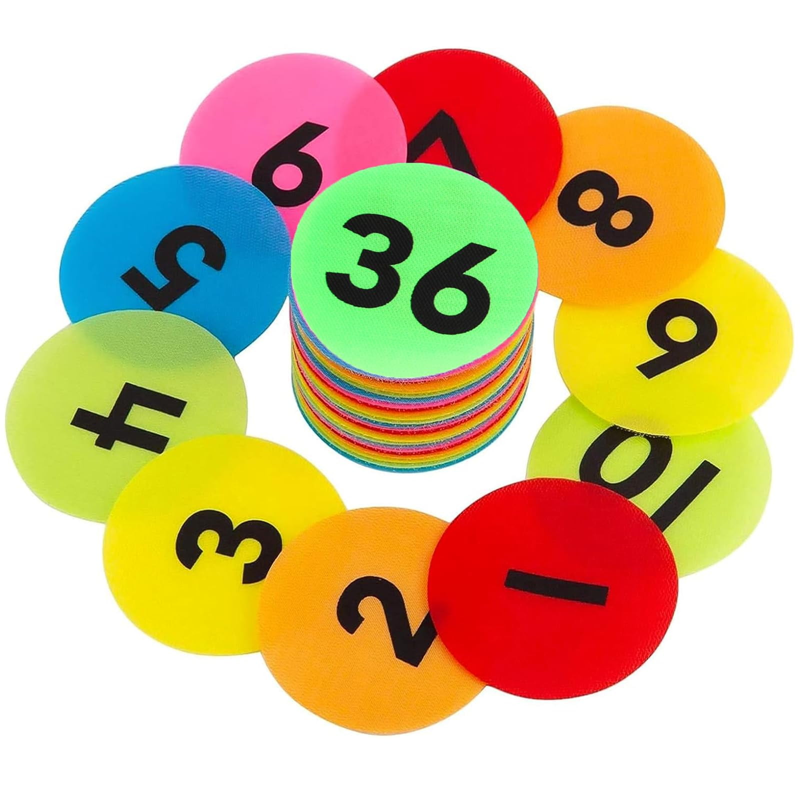 36Pcs Carpet Markers with Numbers 4" Classroom Sitting Carpet Dot ...