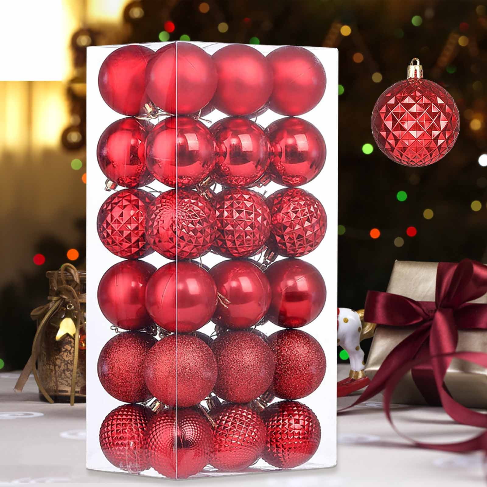 36Pcs Christmas Ball Ornaments Ornaments for Tree,Grinch Christmas Tree ...