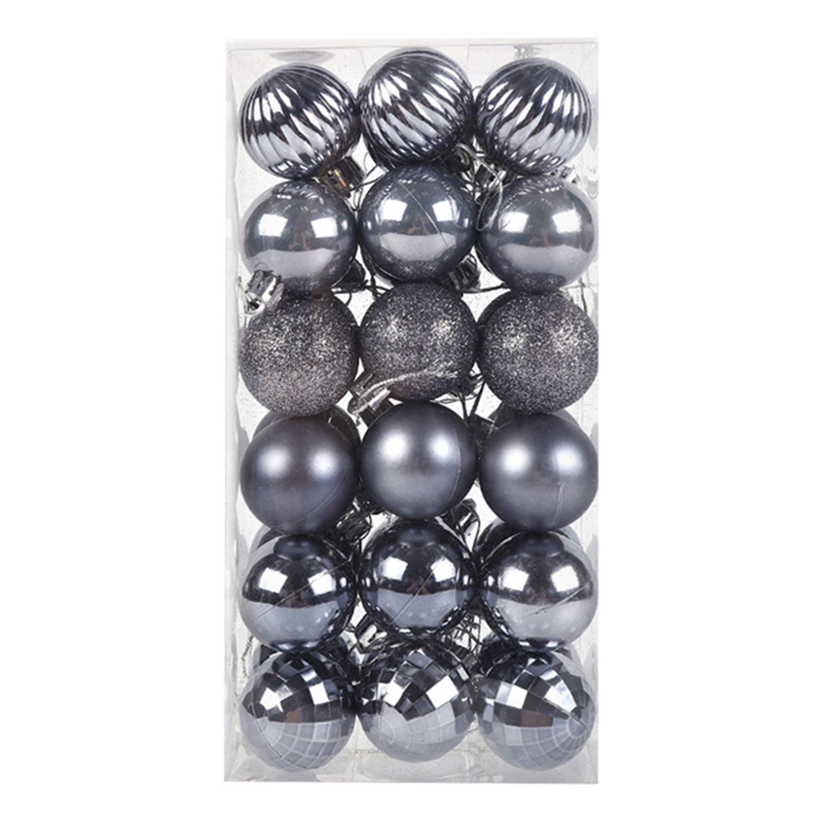 36Pcs Christmas Tree Balls Hanging Pendant Plastic Colorful Balls ...